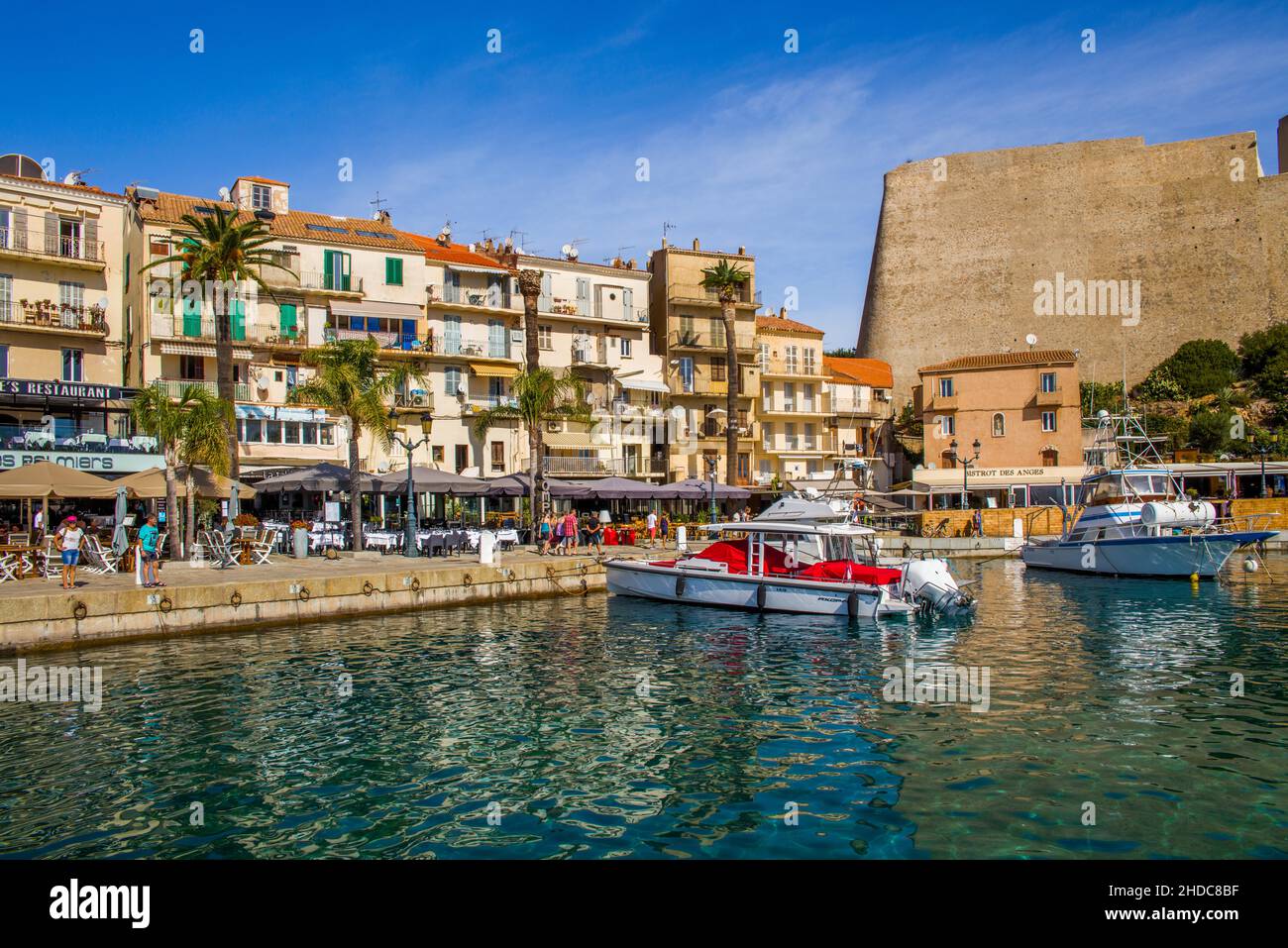Waterfront and citadel, Calvi, Corsica, Calvi, Corsica, France Stock ...