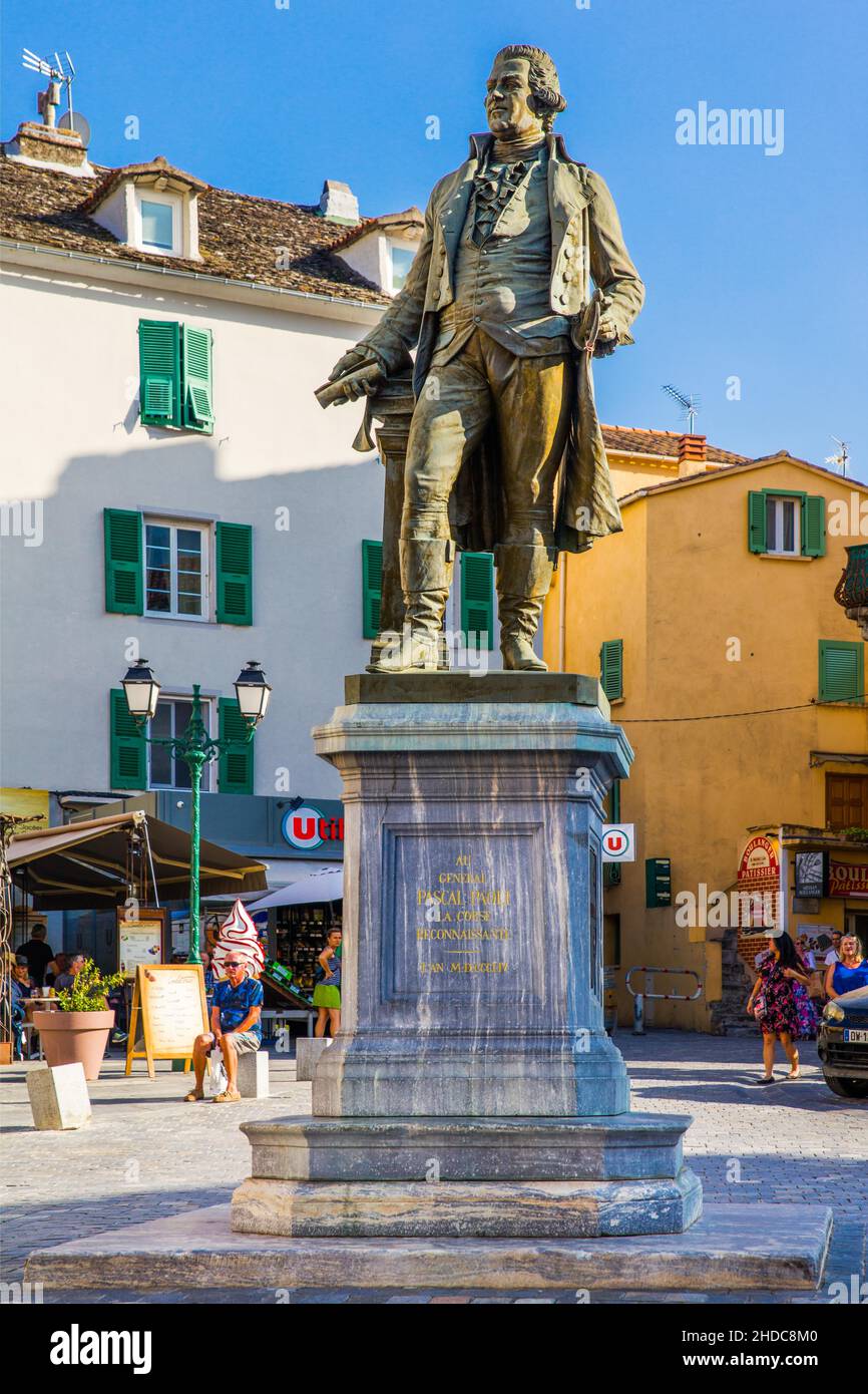 Statue of Pasquale Paoli, Place Paoli, Corte, Heart of the Island of ...