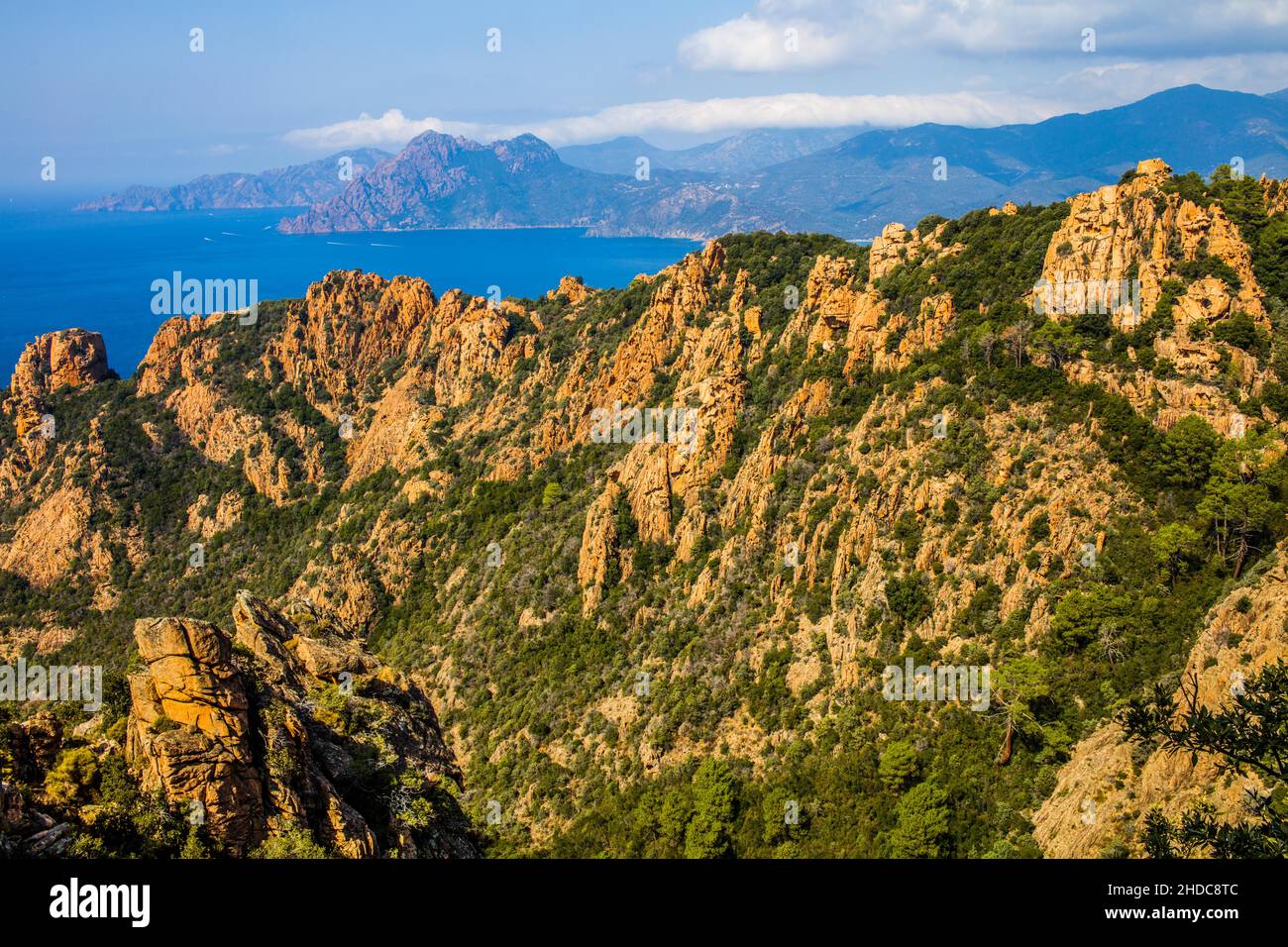Calanche, bizarre rock formations at 400 m altitude, Corsica, France ...