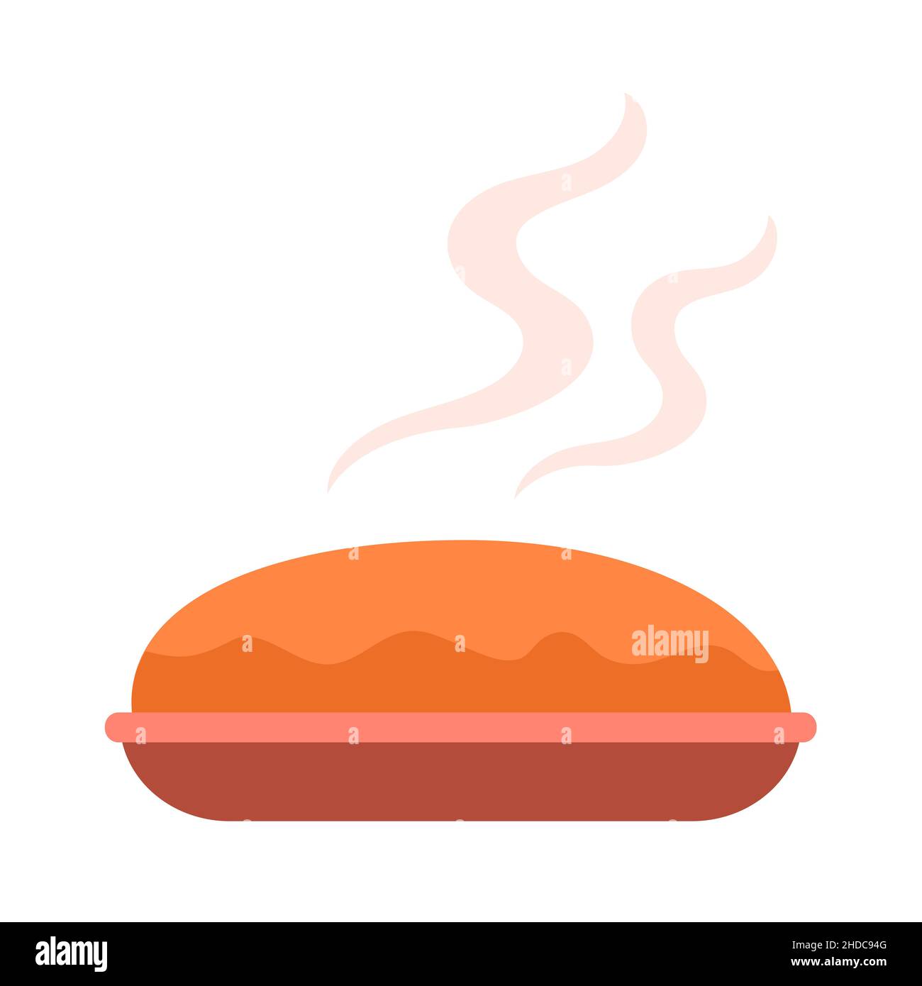 Hot cake on a white background. Homemade baking. Delicious food and ...