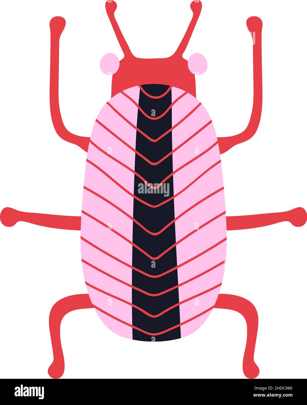 Funny bug. Decorative beetle. Doodle style insect Stock Vector Image ...