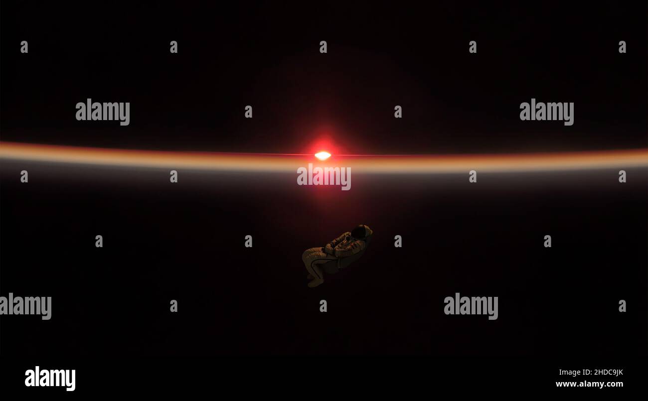 Astronaut spaceman aerial space stars Earth. Elements of this image ...