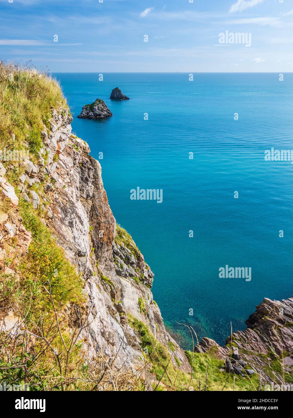 View from the South West Coast Path near Berry Head, Brixham, Devon ...