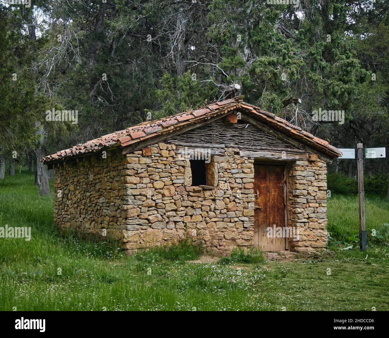 Fancy, Old and stone house in the forrest Stock Photo - Alamy