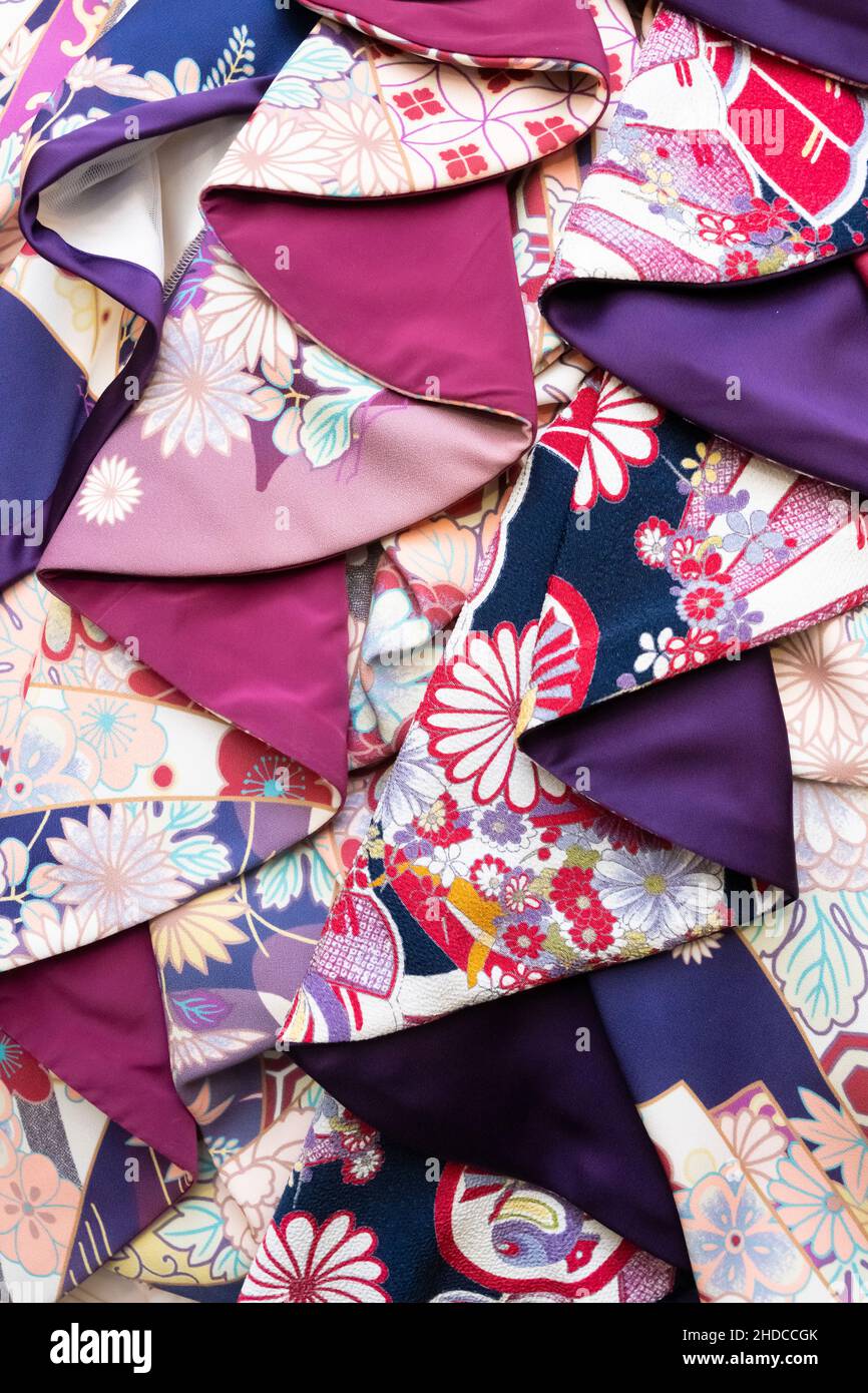 Japanese pattern fabric, crepe fabric Stock Photo - Alamy