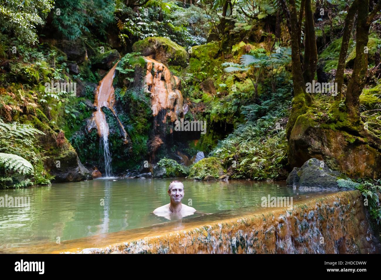 Portugal, Azoren, Sao Miguel, Caldeira Velha Stock Photo - Alamy