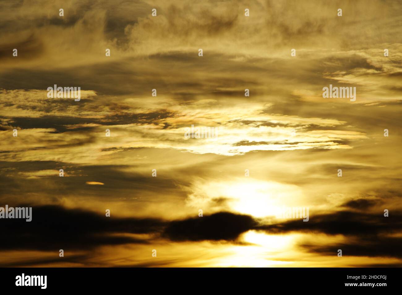 Beautiful Dramatic Sunset Sky with Colorful Clouds Stock Photo - Alamy