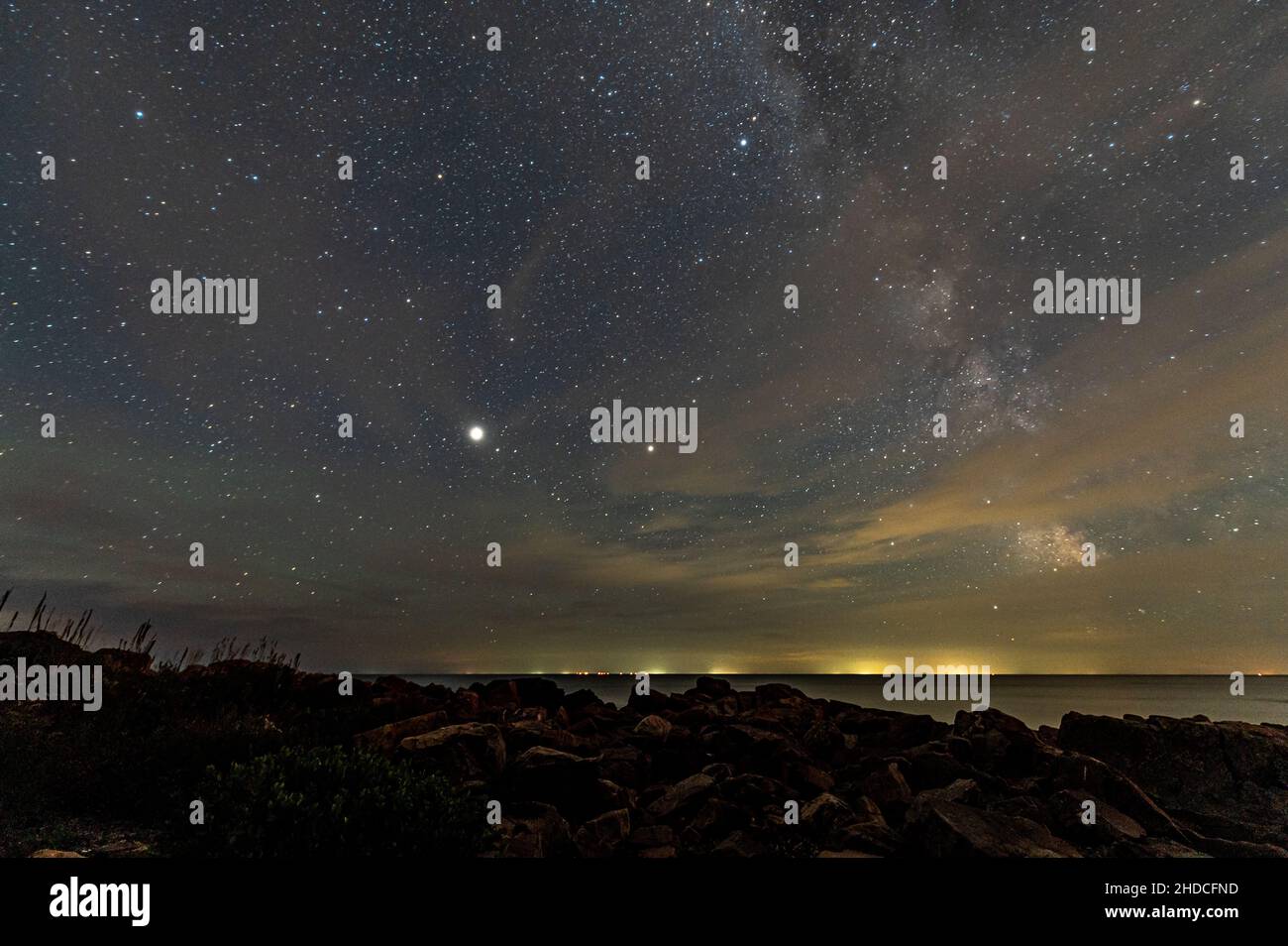 Beautiful nightscape with the Milky Way galaxy Stock Photo - Alamy