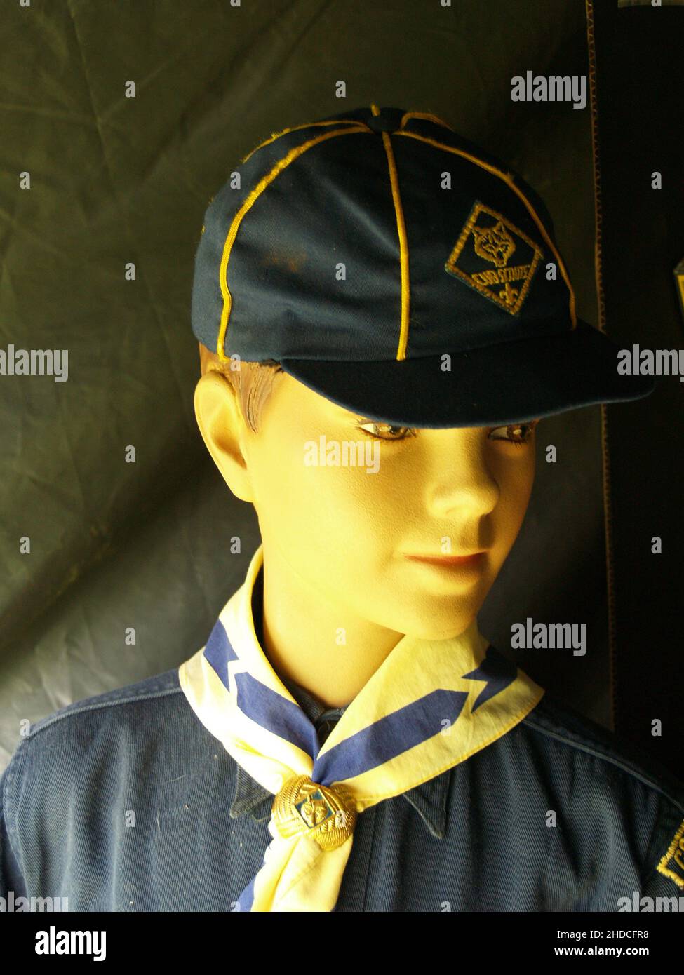 Vintage cub scout uniform on mannequin Stock Photo - Alamy