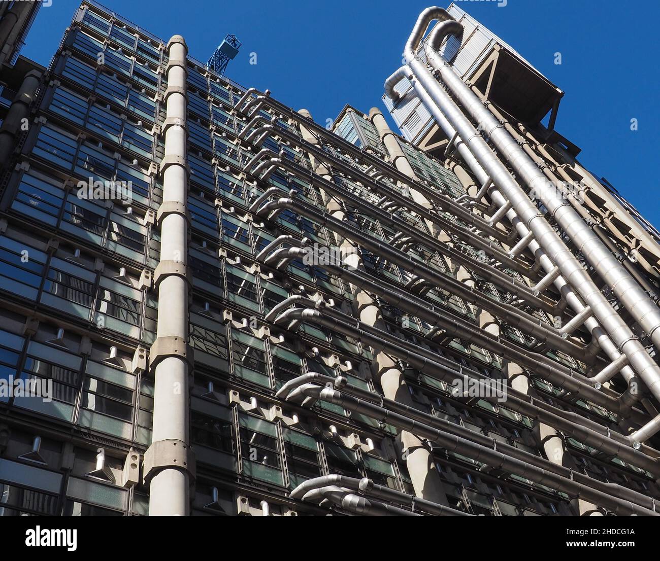 LONDON, UK - CIRCA SEPTEMBER 2019: Lloyd of London high tech skyscraper ...