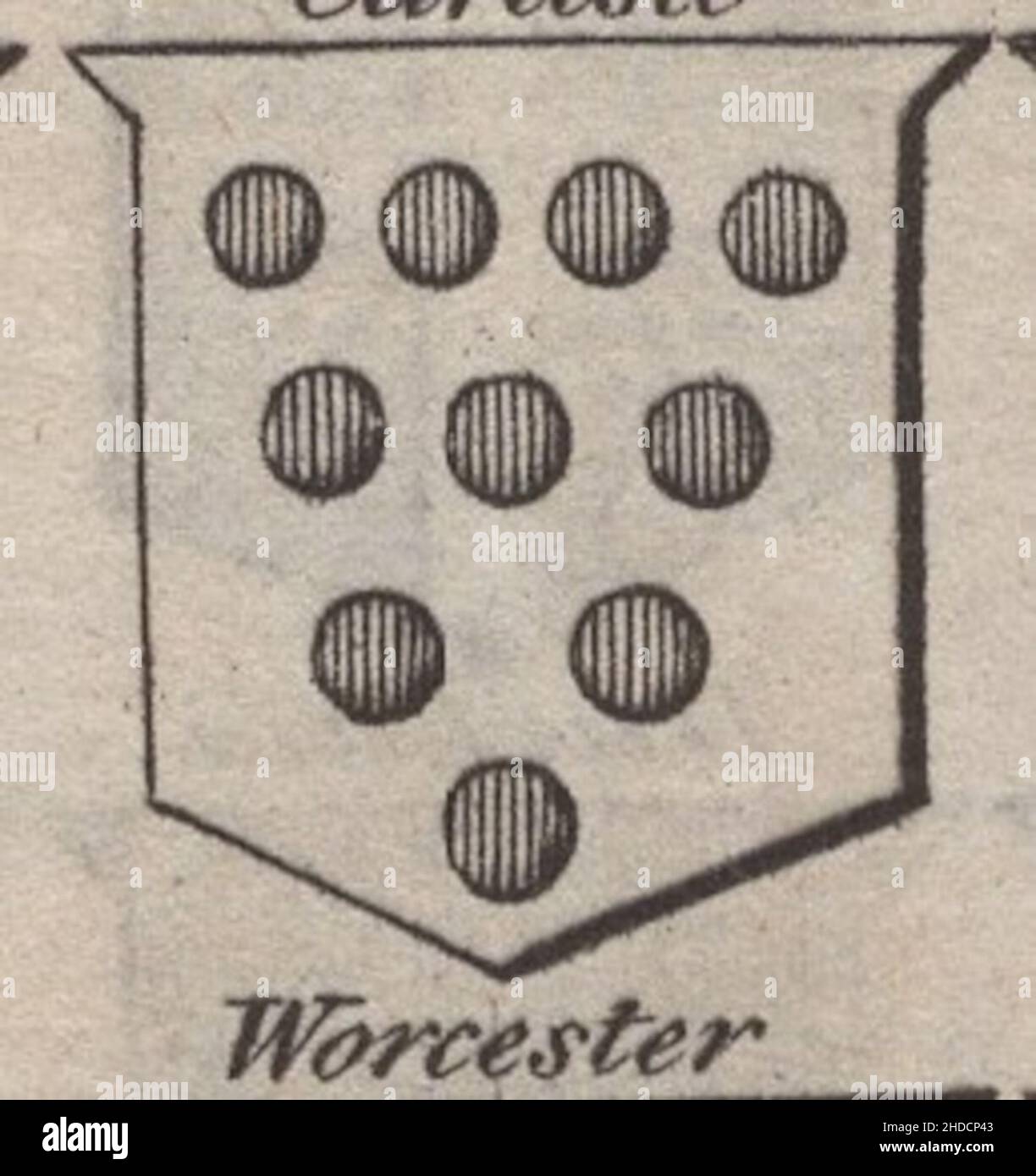 Historical antique 18th century engraving heraldy coat of arms, crest ...