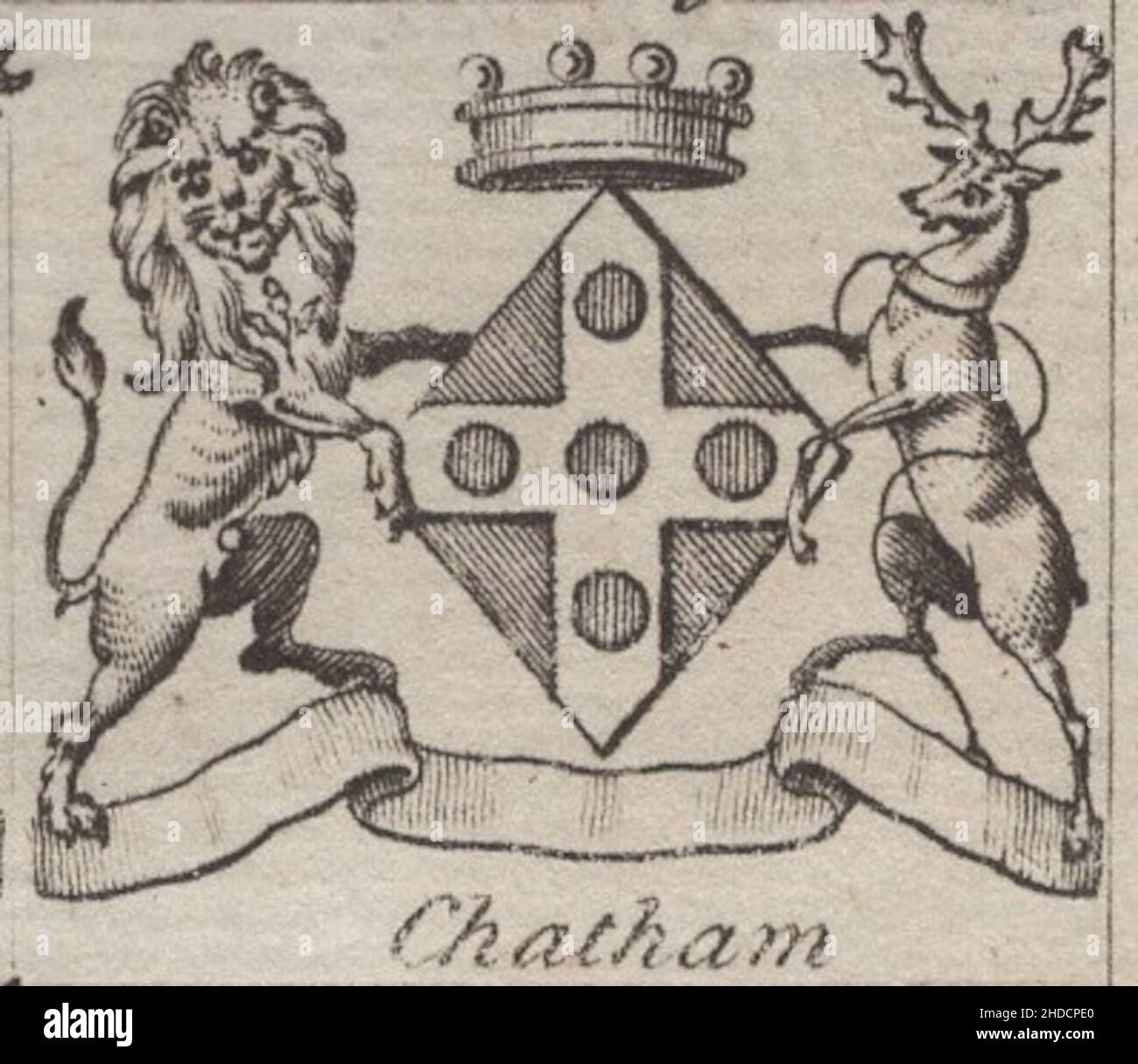 Historical antique 18th century engraving heraldy coat of arms, crest ...