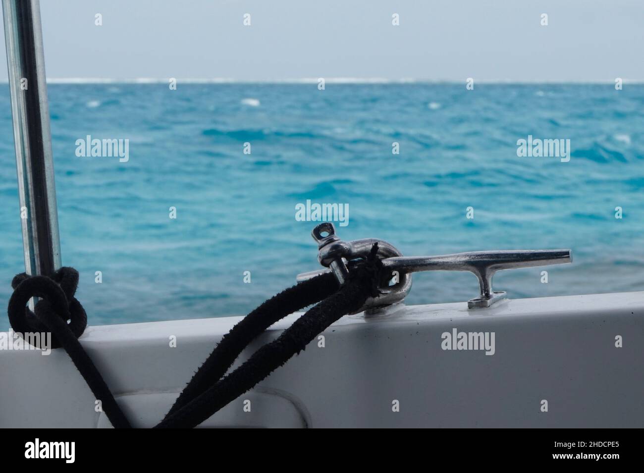 Rope on a boat Stock Photo - Alamy