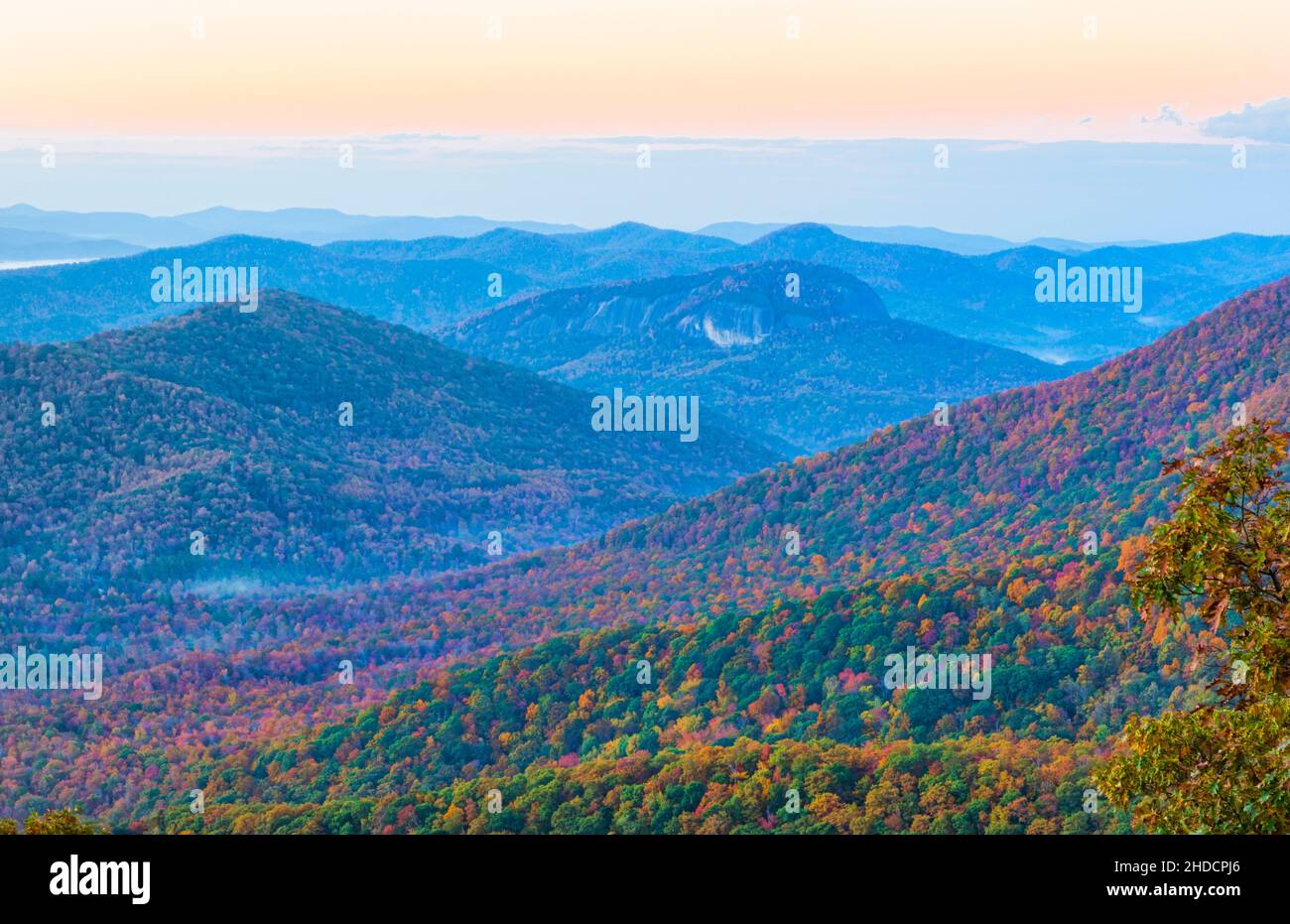 Brevard North Carolina mountains near Asheville Fall Colors Blue Ridge ...