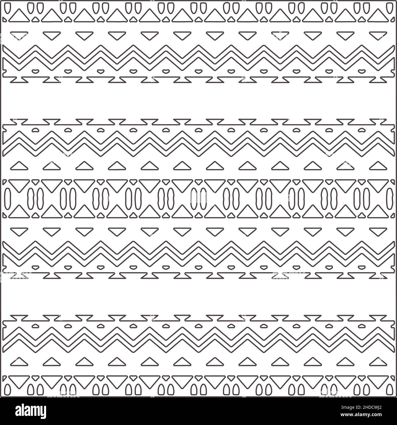 Vector ethnic pattern with symmetrical elements . Repeating geometric tiles from striped ...