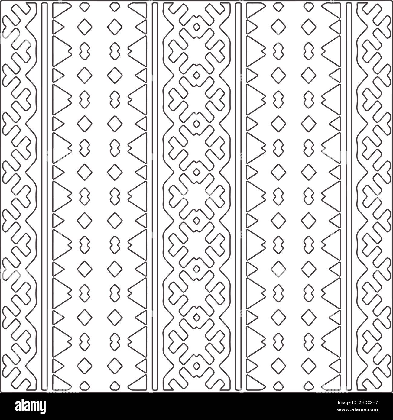 Vector ethnic pattern with symmetrical elements . Repeating geometric ...