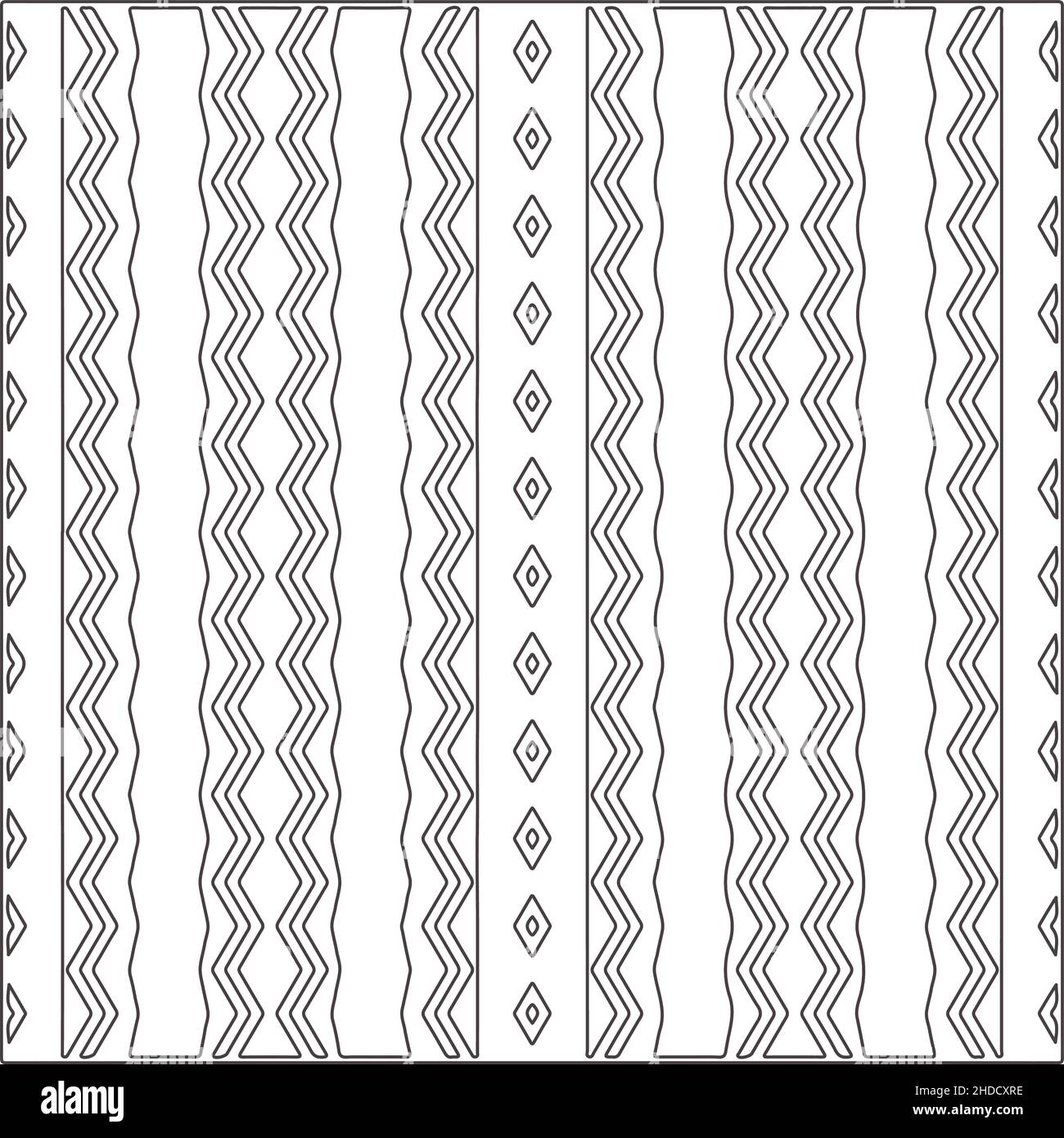Vector ethnic pattern with symmetrical elements . Repeating geometric ...