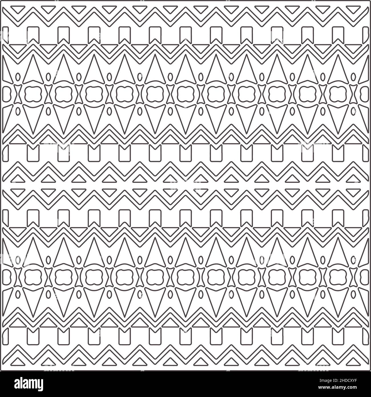 Vector ethnic pattern with symmetrical elements . Repeating geometric ...