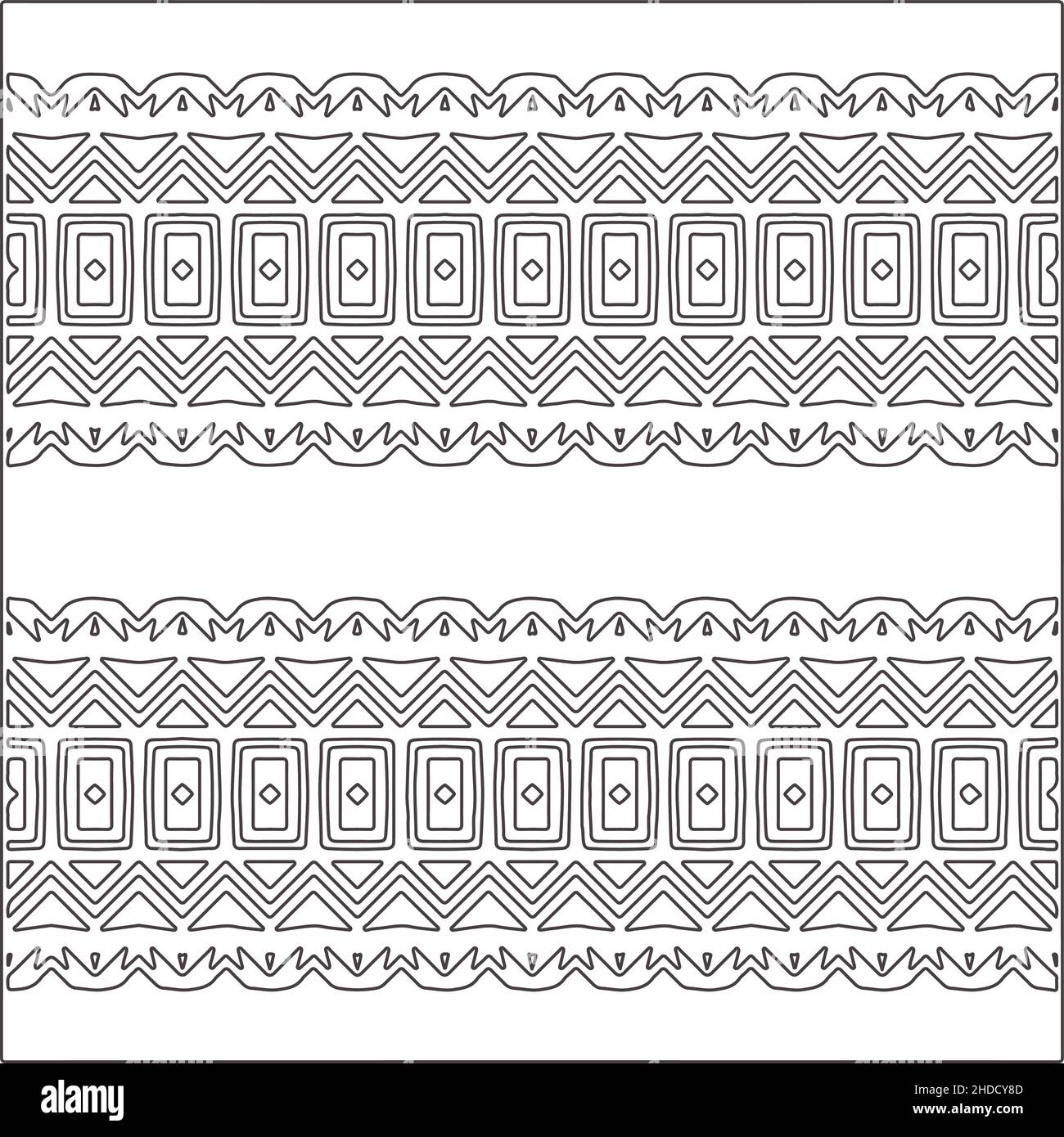 Vector ethnic pattern with symmetrical elements . Repeating geometric tiles from striped ...