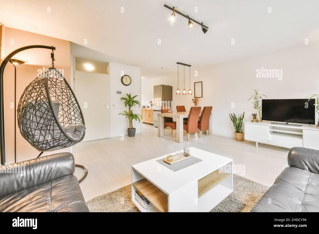 Beautiful house, interior, view of the living room Stock Photo - Alamy