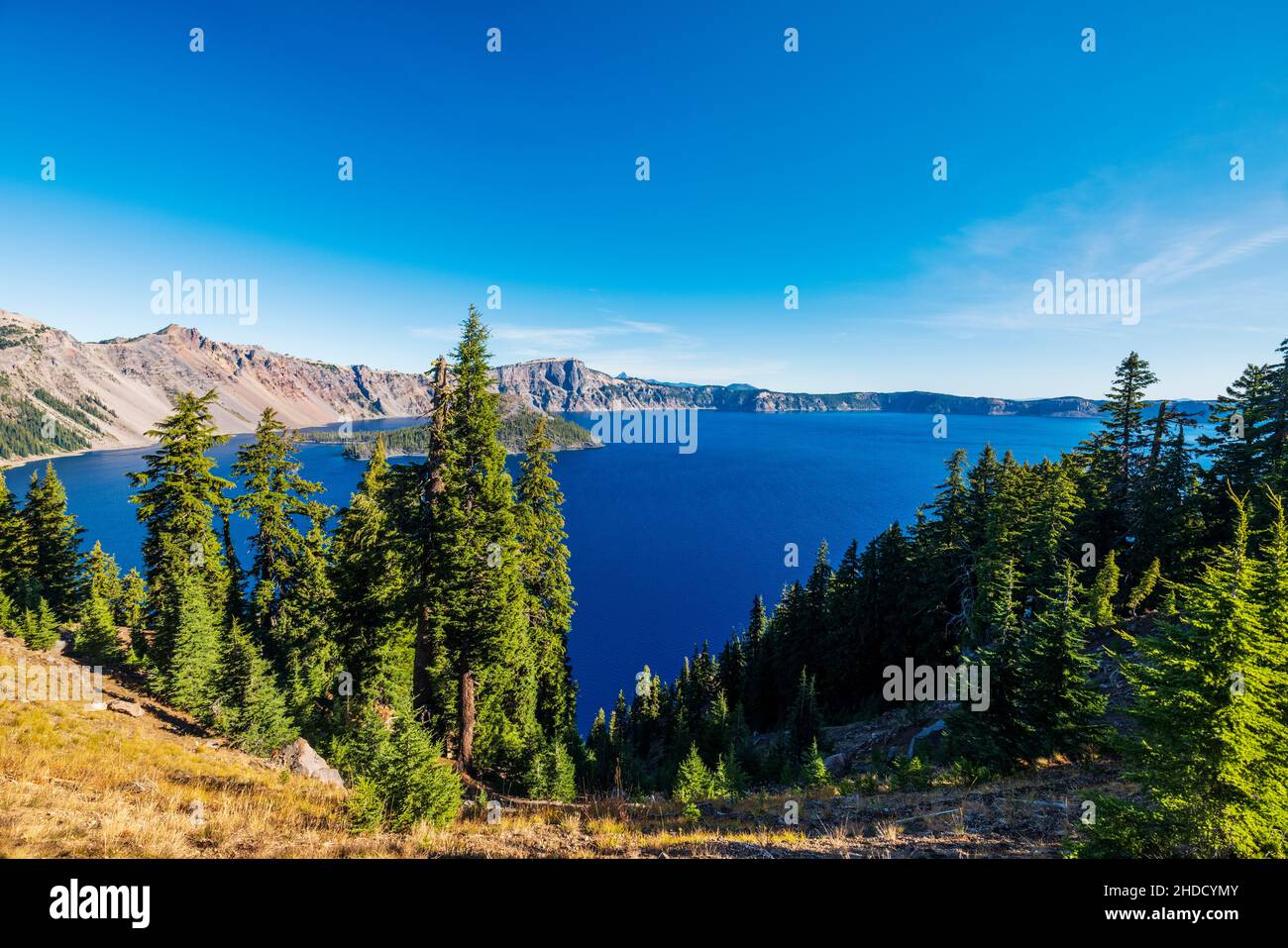 Wizard Island; Crater Lake; Crater Lake National Park; Cascade ...