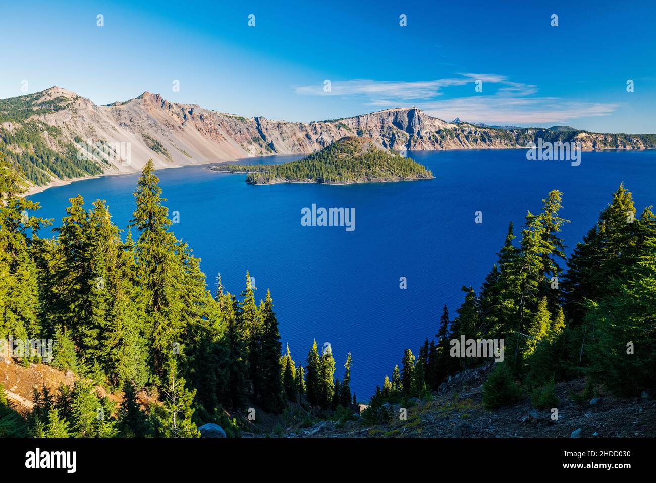 Wizard Island; Crater Lake; Crater Lake National Park; Cascade ...