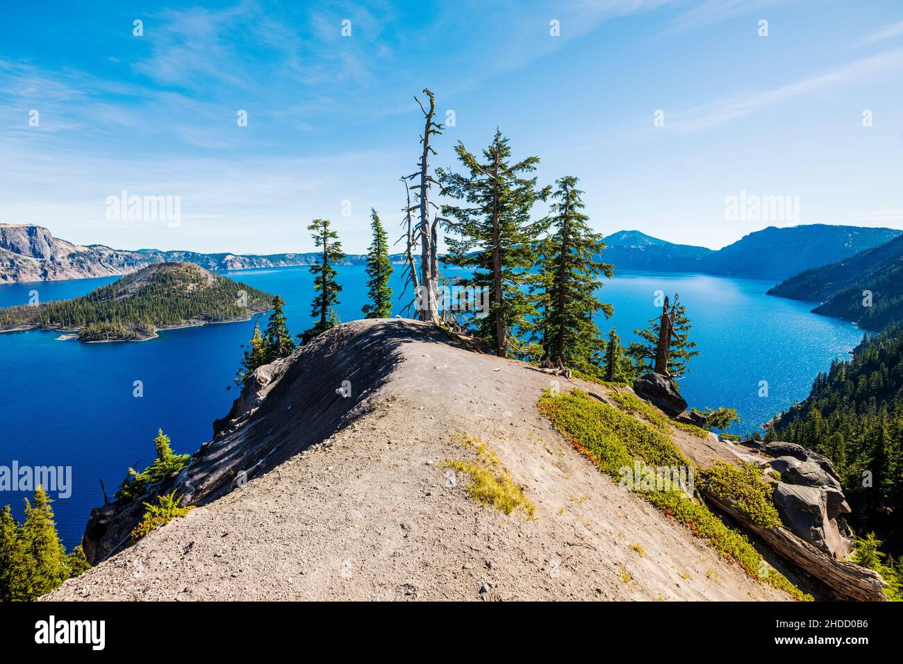 Wizard Island; Crater Lake; Crater Lake National Park; Cascade ...