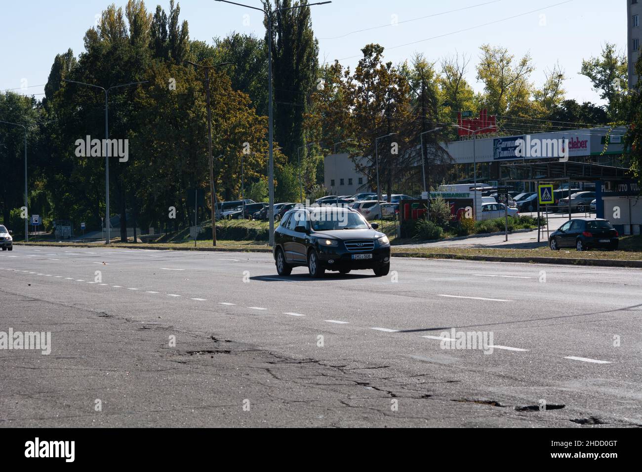 Chisinau, Moldova - October 16, 2021: Car driving on highway road auto ...