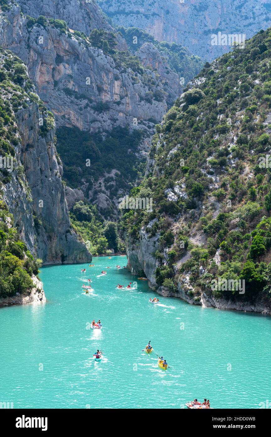 National park Grand canyon du Verdon and turquoise waters of mountains ...