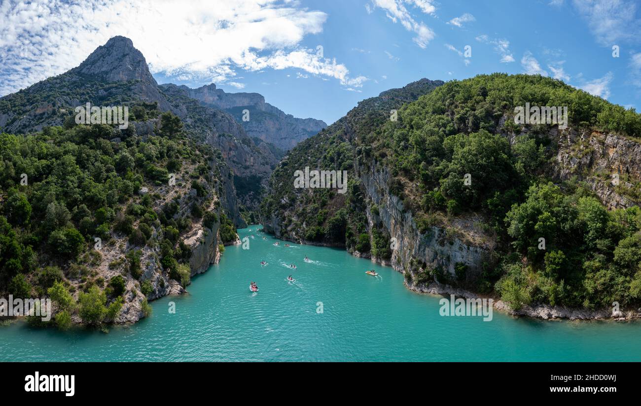 National park Grand canyon du Verdon and turquoise waters of mountains ...