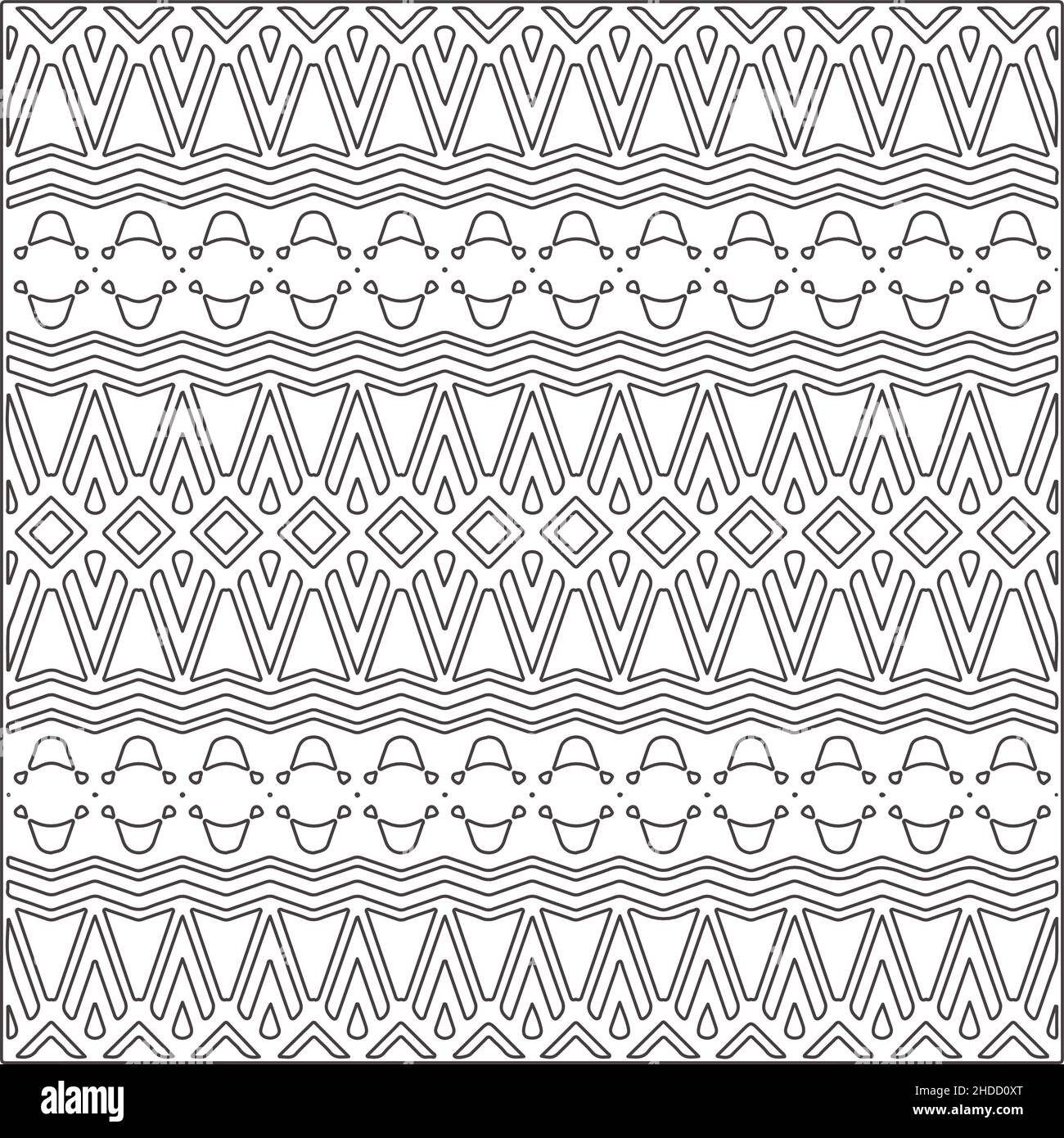 Vector ethnic pattern with symmetrical elements . Repeating geometric tiles from striped ...