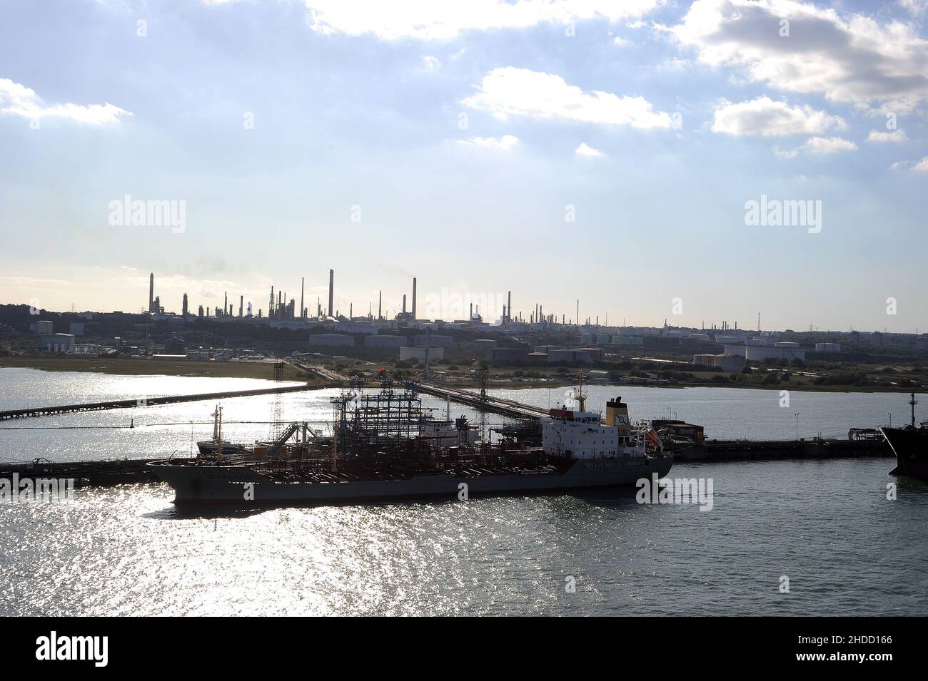 Passing Fawley Refinery Stock Photo - Alamy