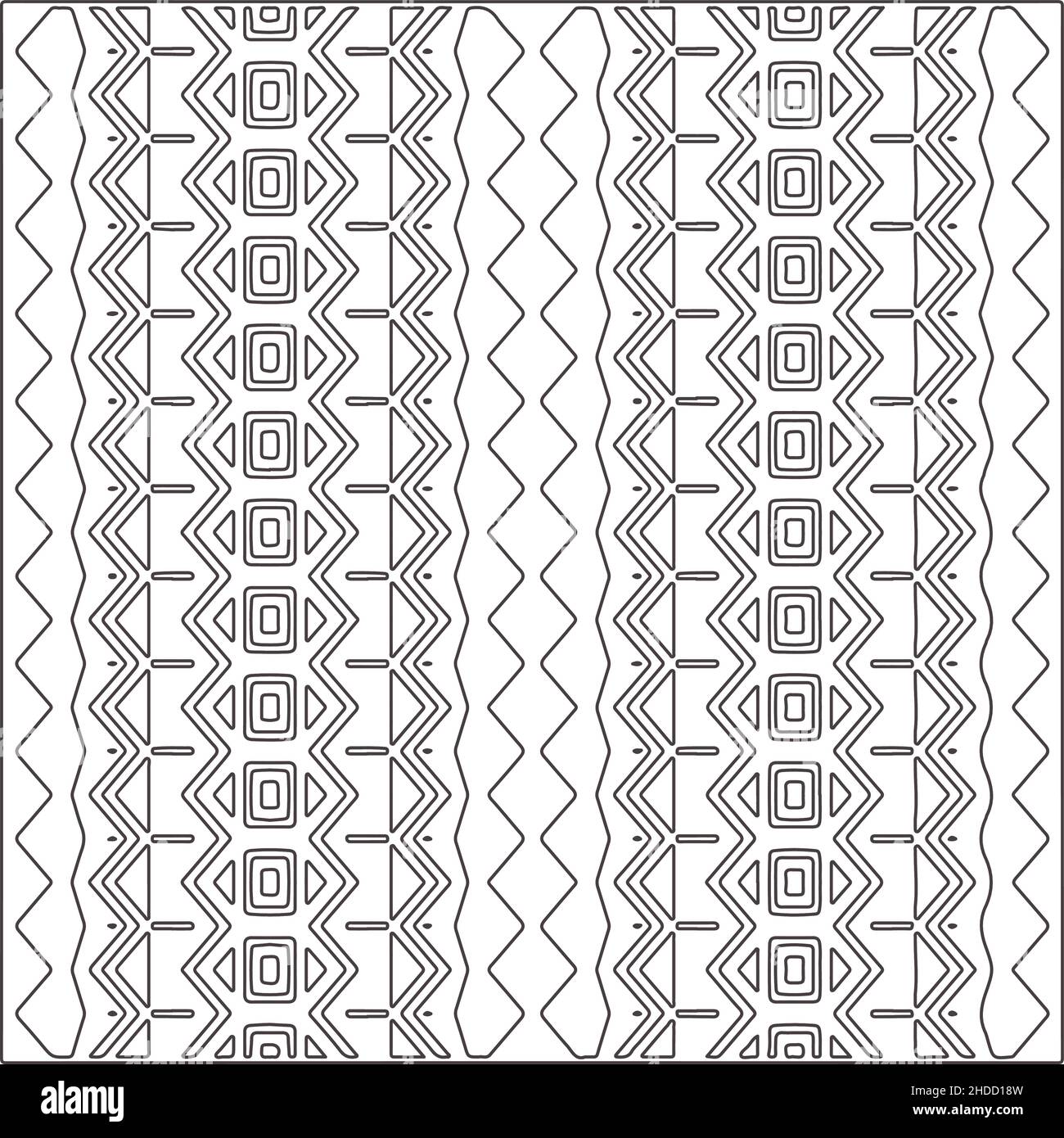 Vector ethnic pattern with symmetrical elements . Repeating geometric ...