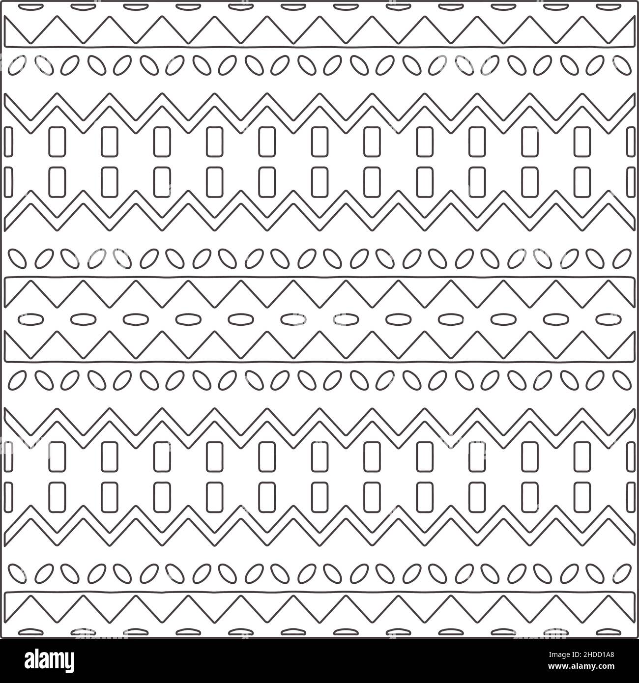 Vector ethnic pattern with symmetrical elements . Repeating geometric ...
