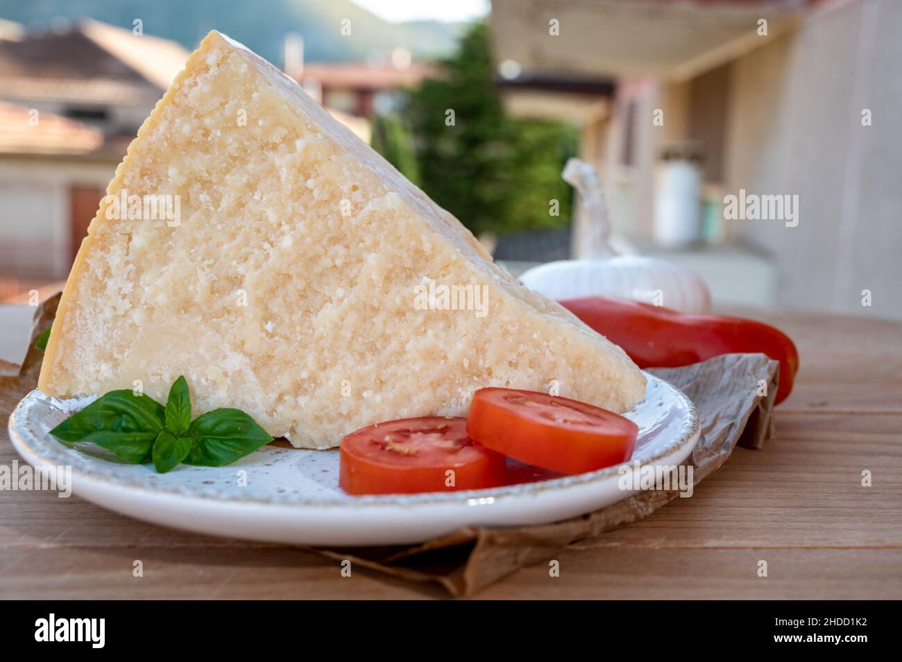 Cheese collection, piece of matured cow cheese pasmesan parmigiano ...