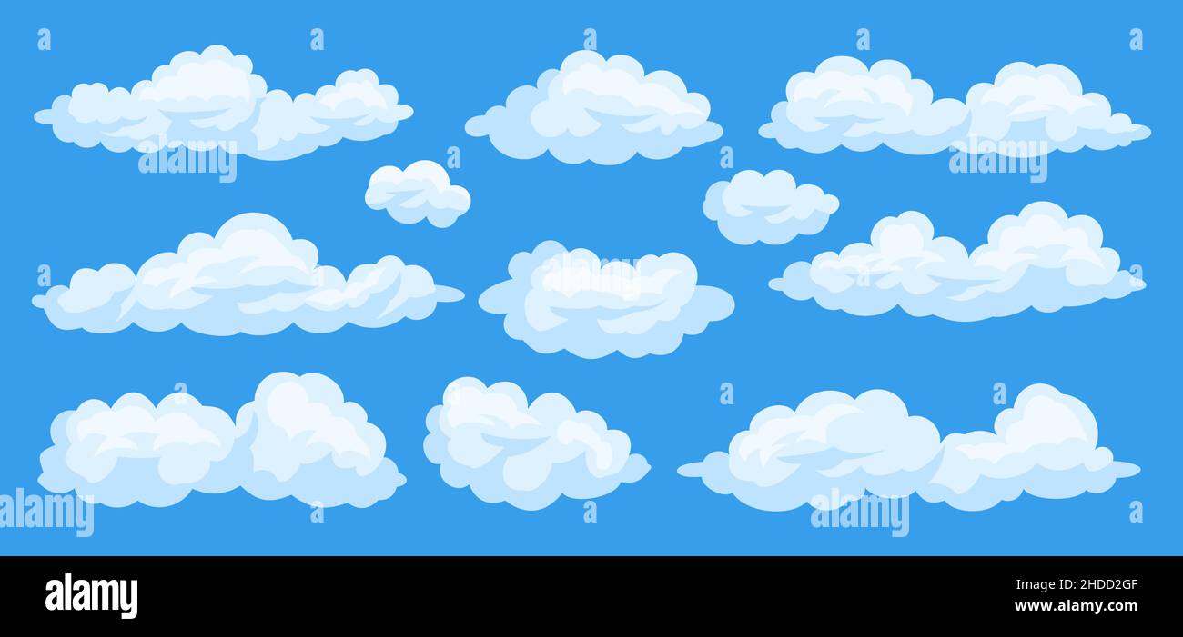 Set of cartoon clouds Stock Vector Image & Art - Alamy