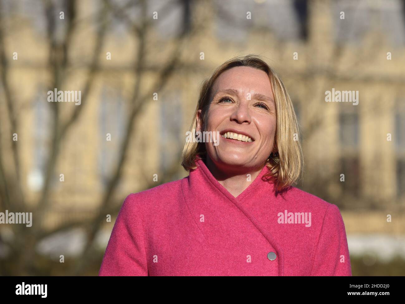 Helen Morgan MP (LibDem: North Shropshire) in Victoria Tower Gardens ...