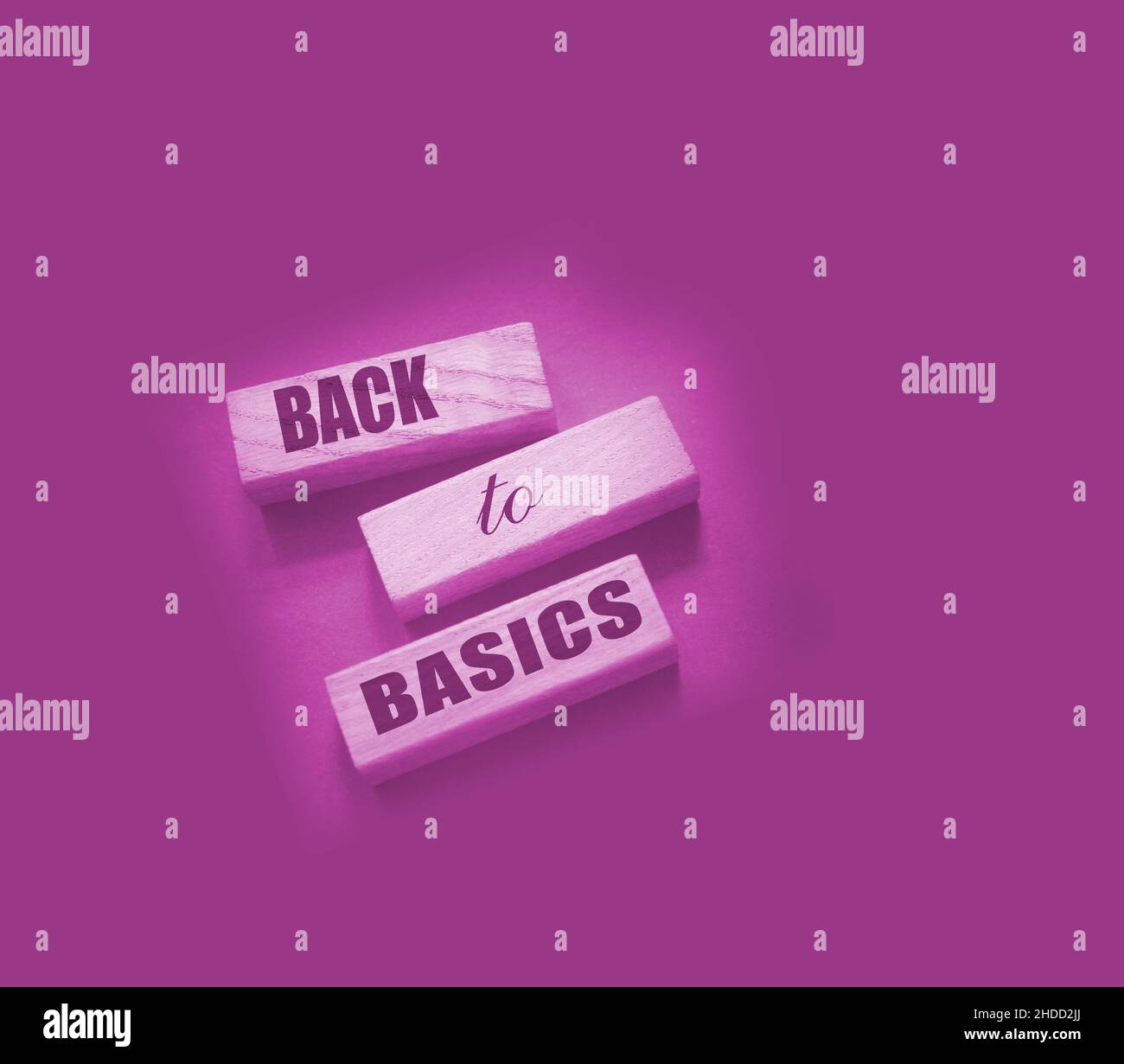 The words back to basics made of letters on wooden blocks. back to ...