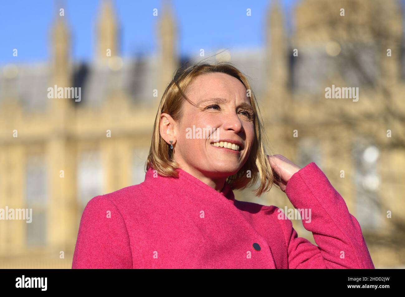 Helen Morgan MP (LibDem: North Shropshire) in Victoria Tower Gardens ...