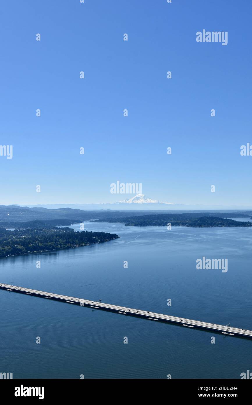 Views over Seattle as seen from a Seaplane flown by Kenmore Air Stock ...