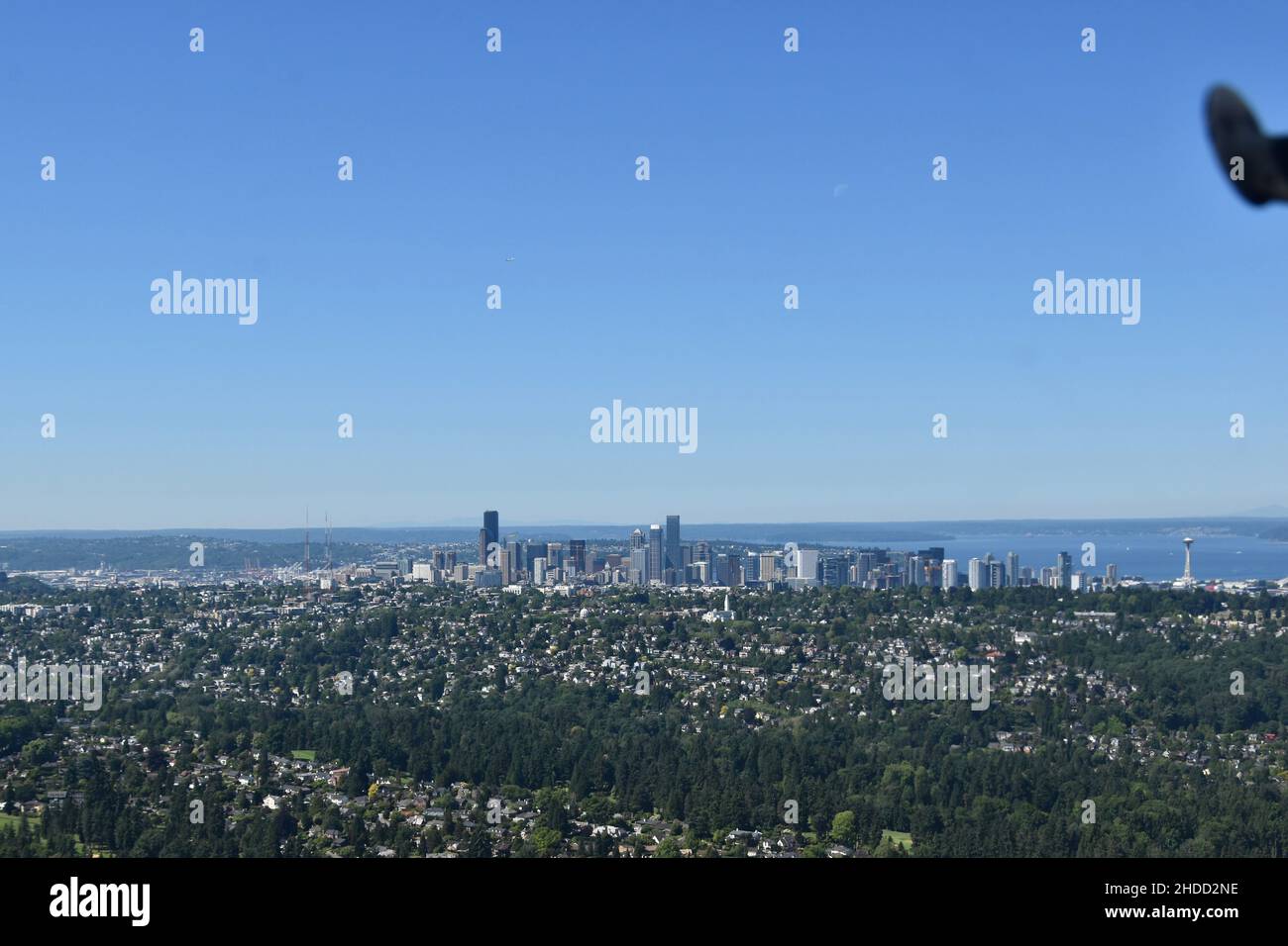 Views over Seattle as seen from a Seaplane flown by Kenmore Air Stock ...