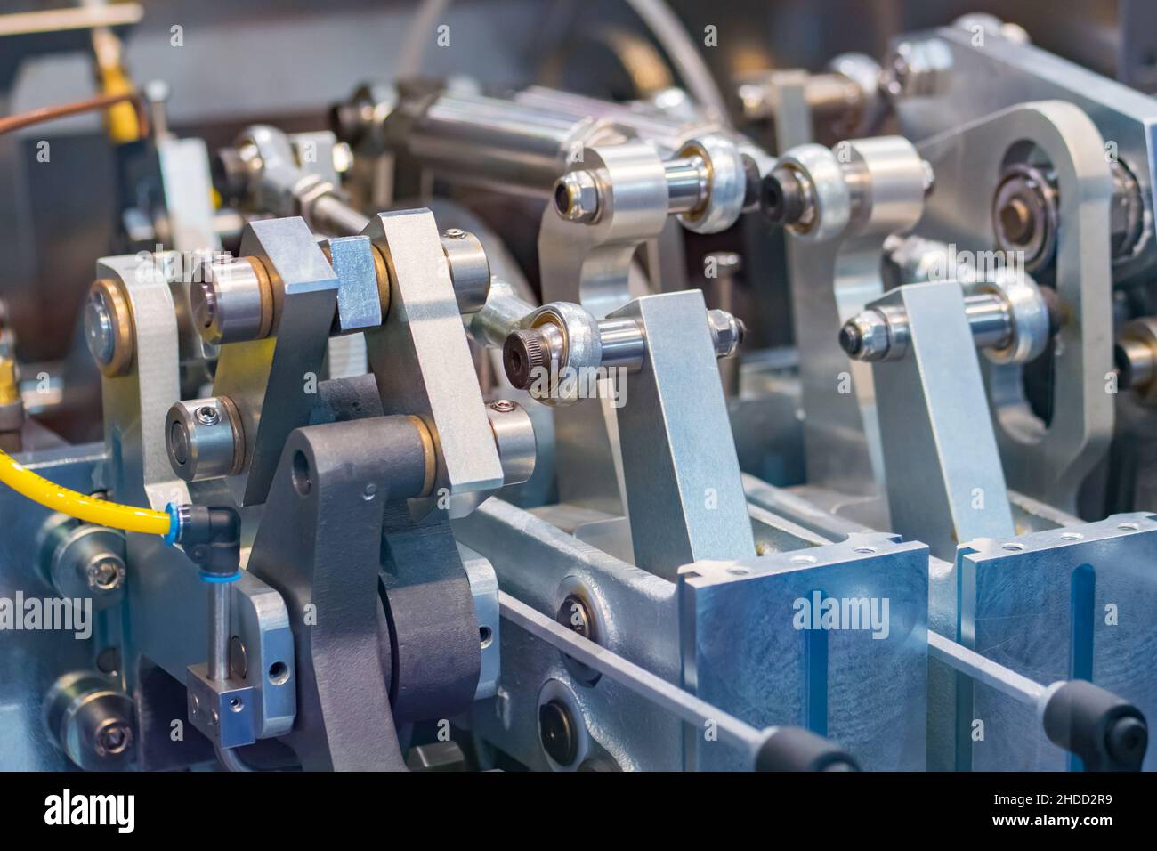 Parts of industrial automotive machine tool equipment - close up Stock ...