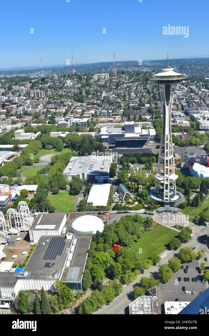 Views over Seattle as seen from a Seaplane flown by Kenmore Air Stock ...