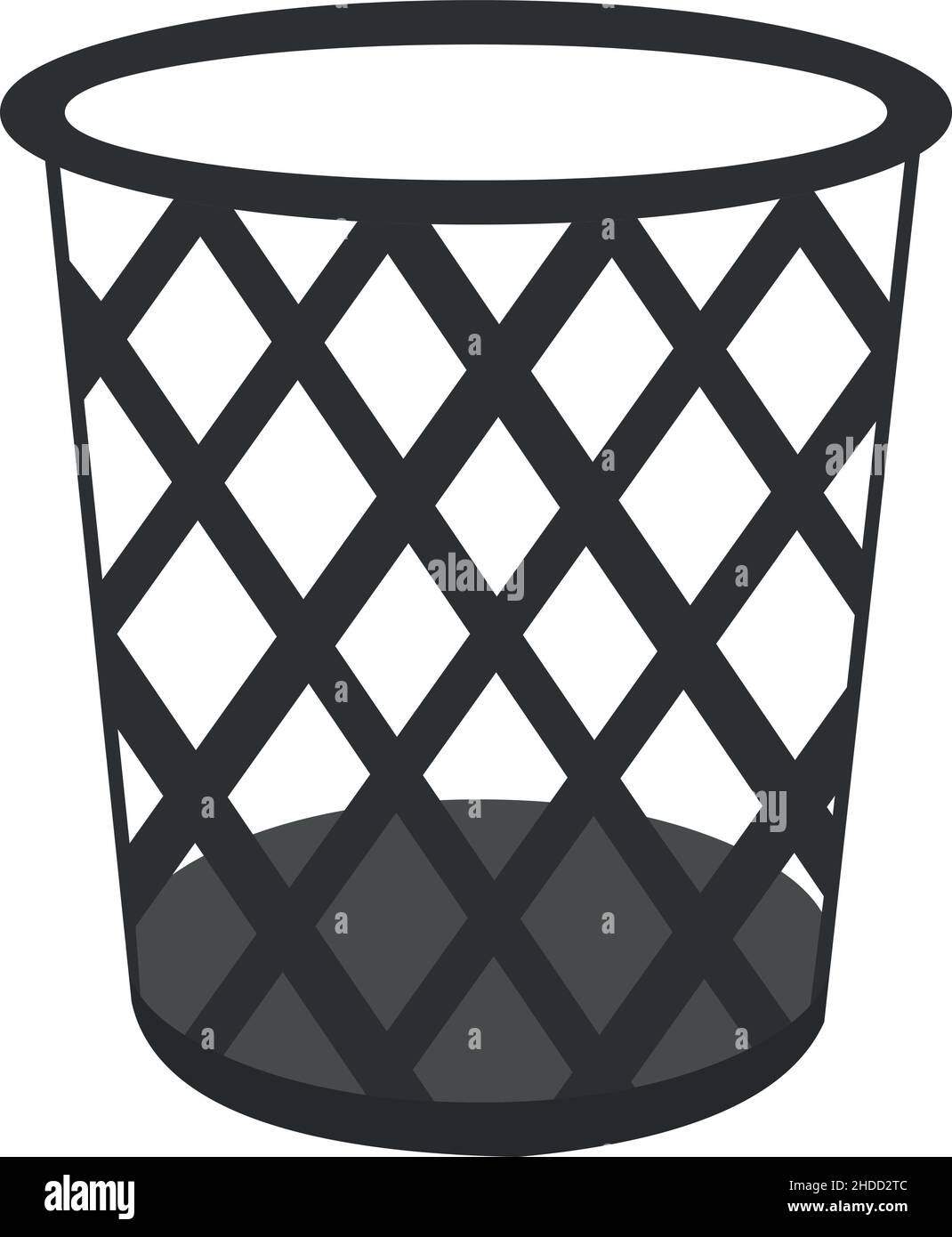 Vector illustration of classic office trash can Stock Vector Image ...