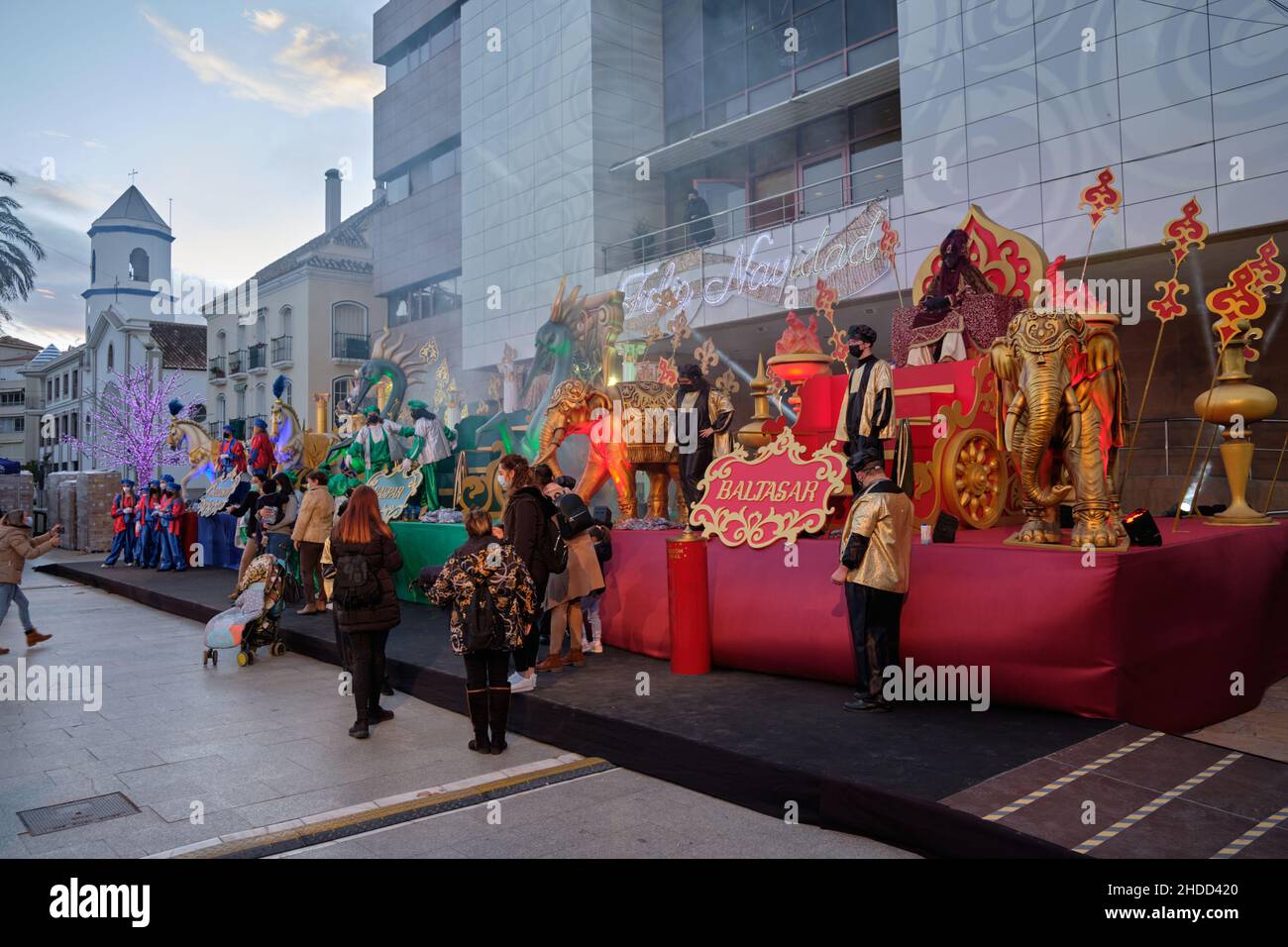 Three Kings parade in Fuengirola, Malaga, Spain Stock Photo - Alamy