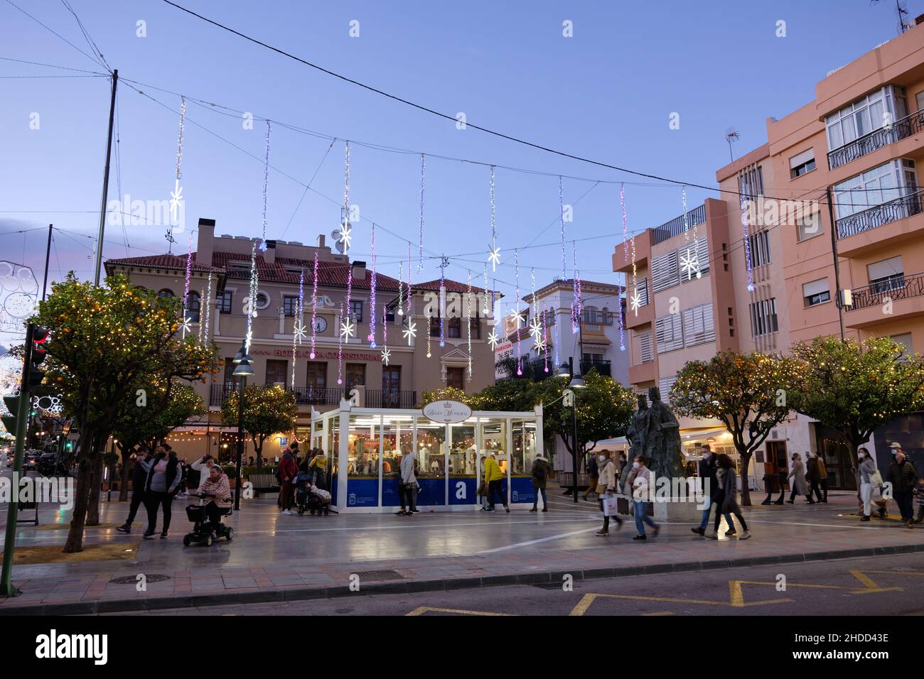 Catholic Kings Square with the Belen,nativity scene and christmas ...