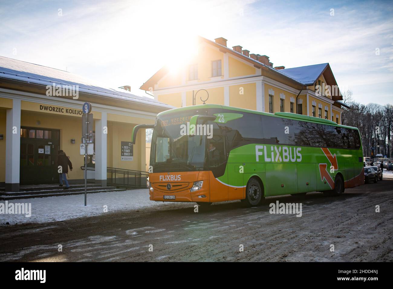 Zakopane, Poland - December 28, 2021: Flixbus at Zakopane Bus Station ...