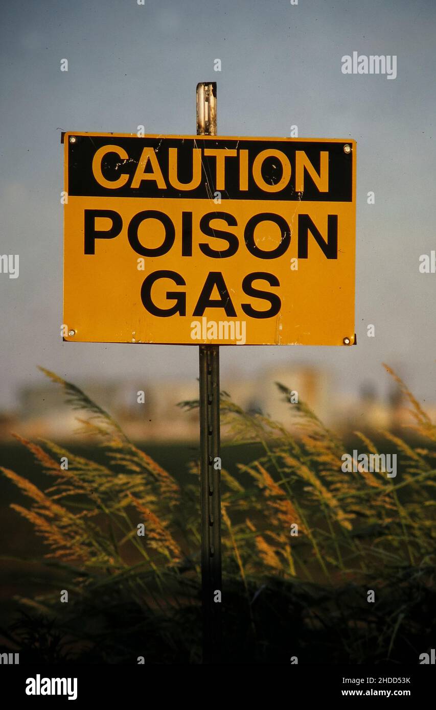 Warning sign poison gas hi-res stock photography and images - Alamy