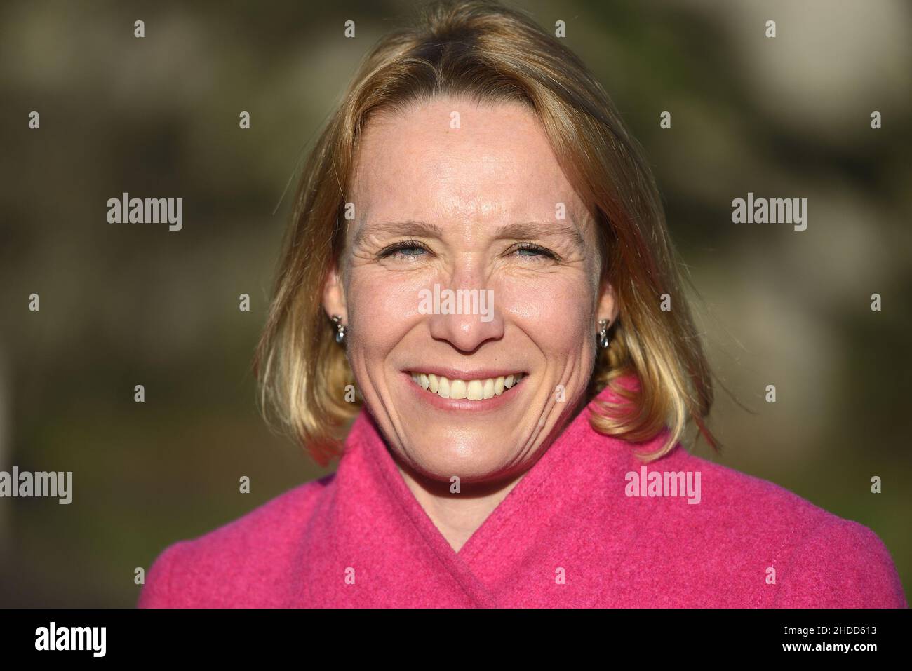 Helen Morgan MP (LibDem: North Shropshire) in Victoria Tower Gardens ...