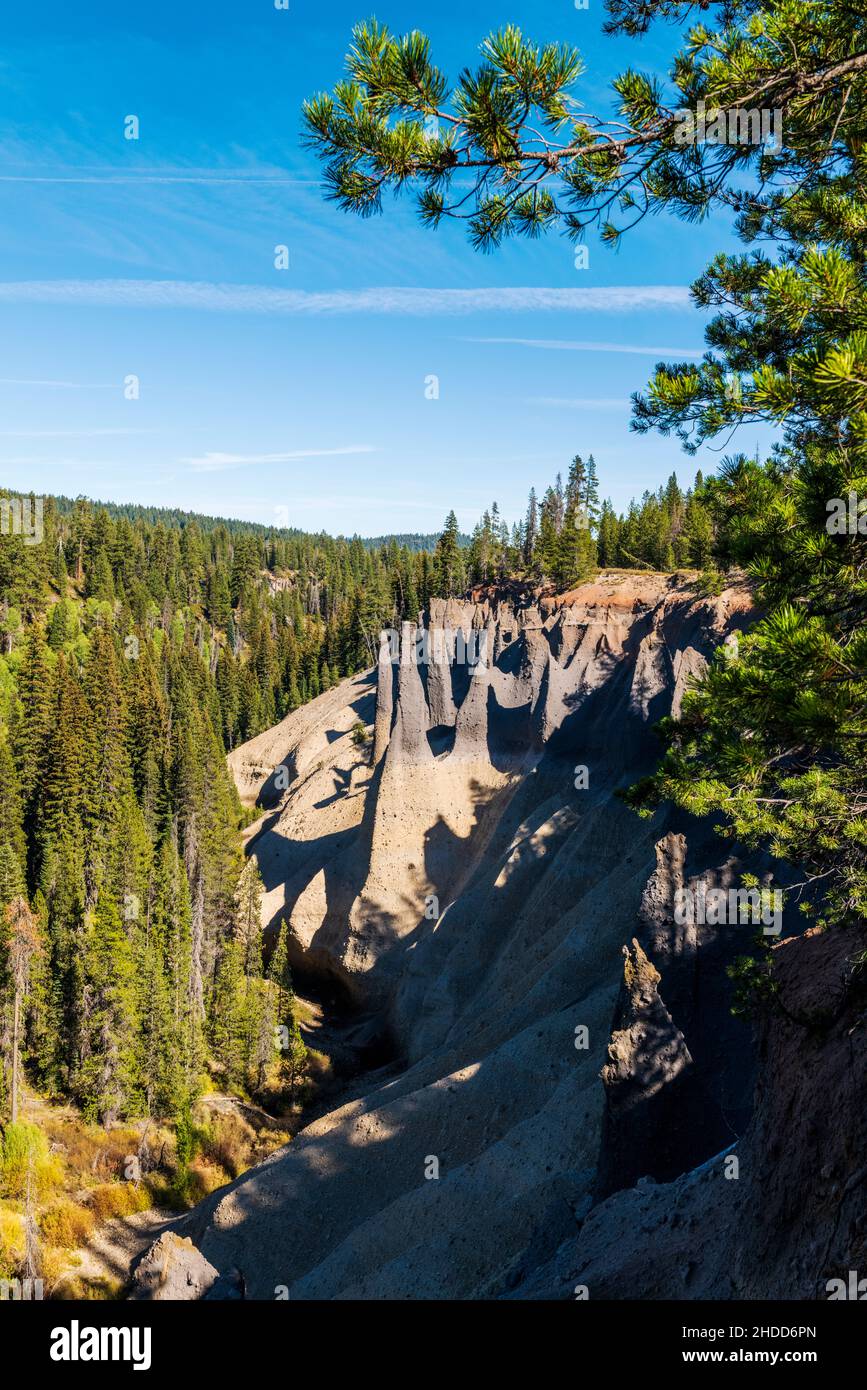 The Pinnacles; Crater Lake National Park; Cascade Mountains; eastern ...